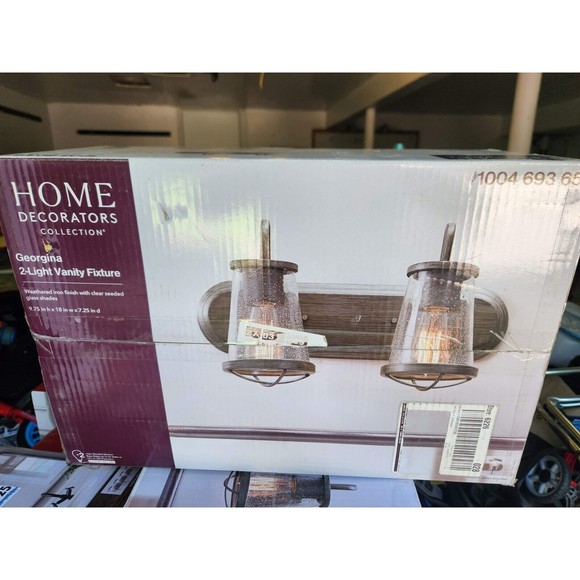 HDC | Bath | Home Decorators Georgina 2light Vanity 8 Fixture Wclear ...